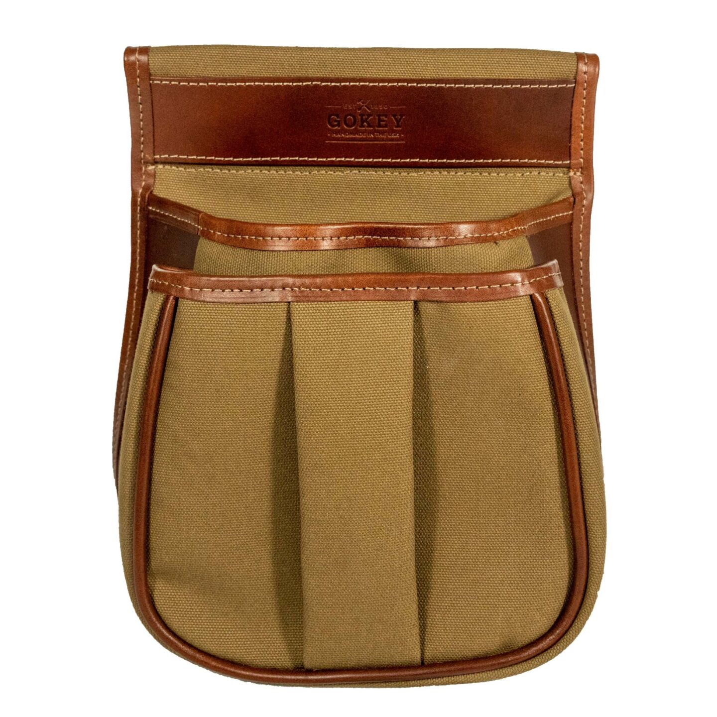 Leather Divided Shell Pouch - Gokey USA